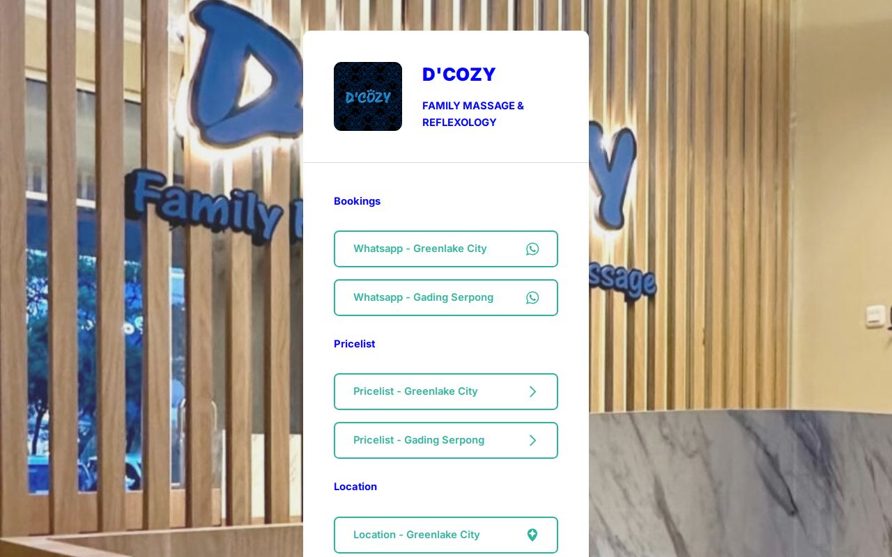 D'Cozy Family Massage & Reflexology